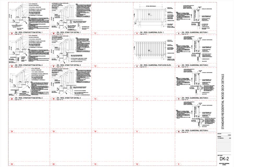 Standard Residential Wood Deck - Revit Details - BIMxDesign ...