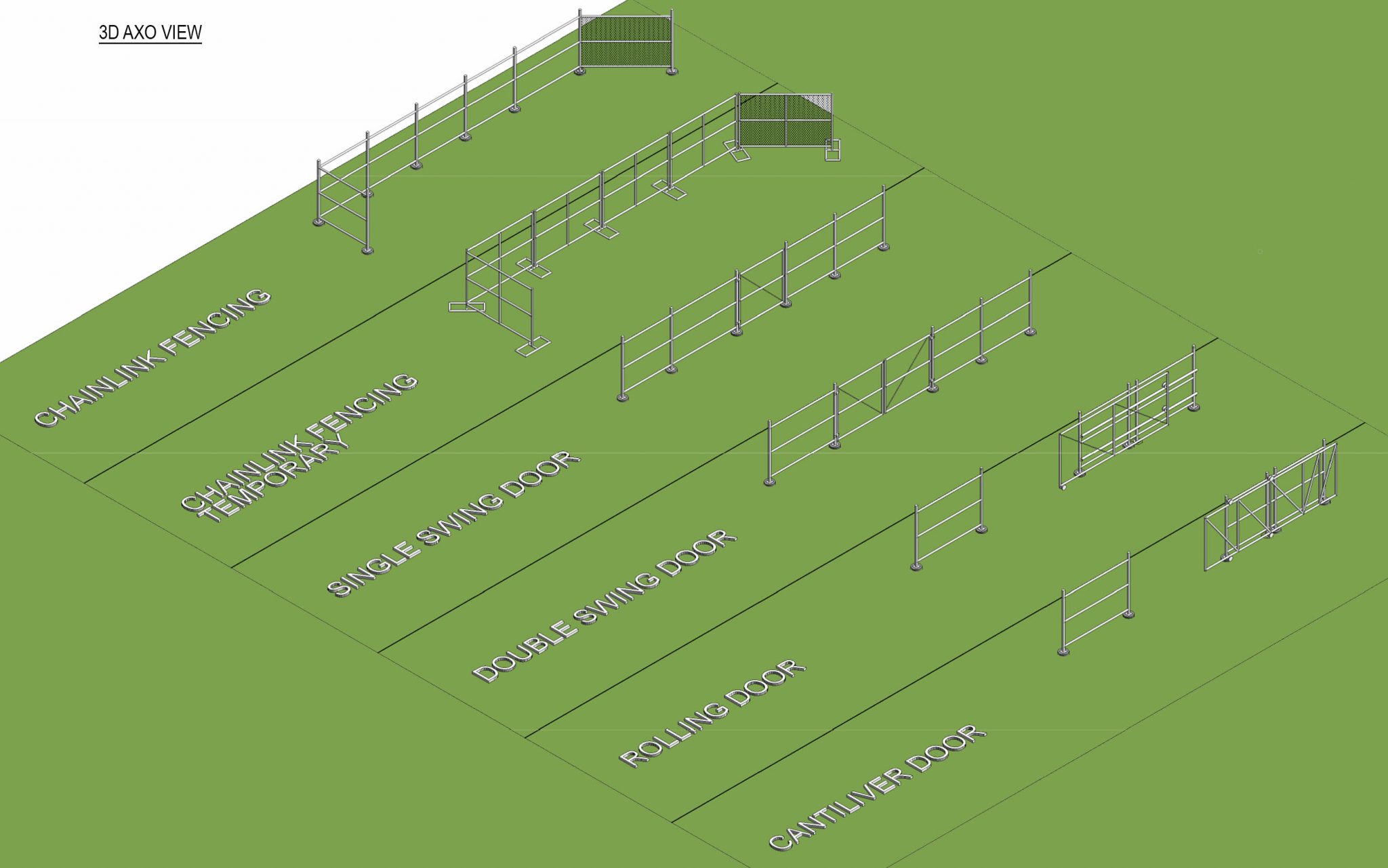 Chainlink Fence - Revit Family Collection - BIMxDesign | Parametric ...