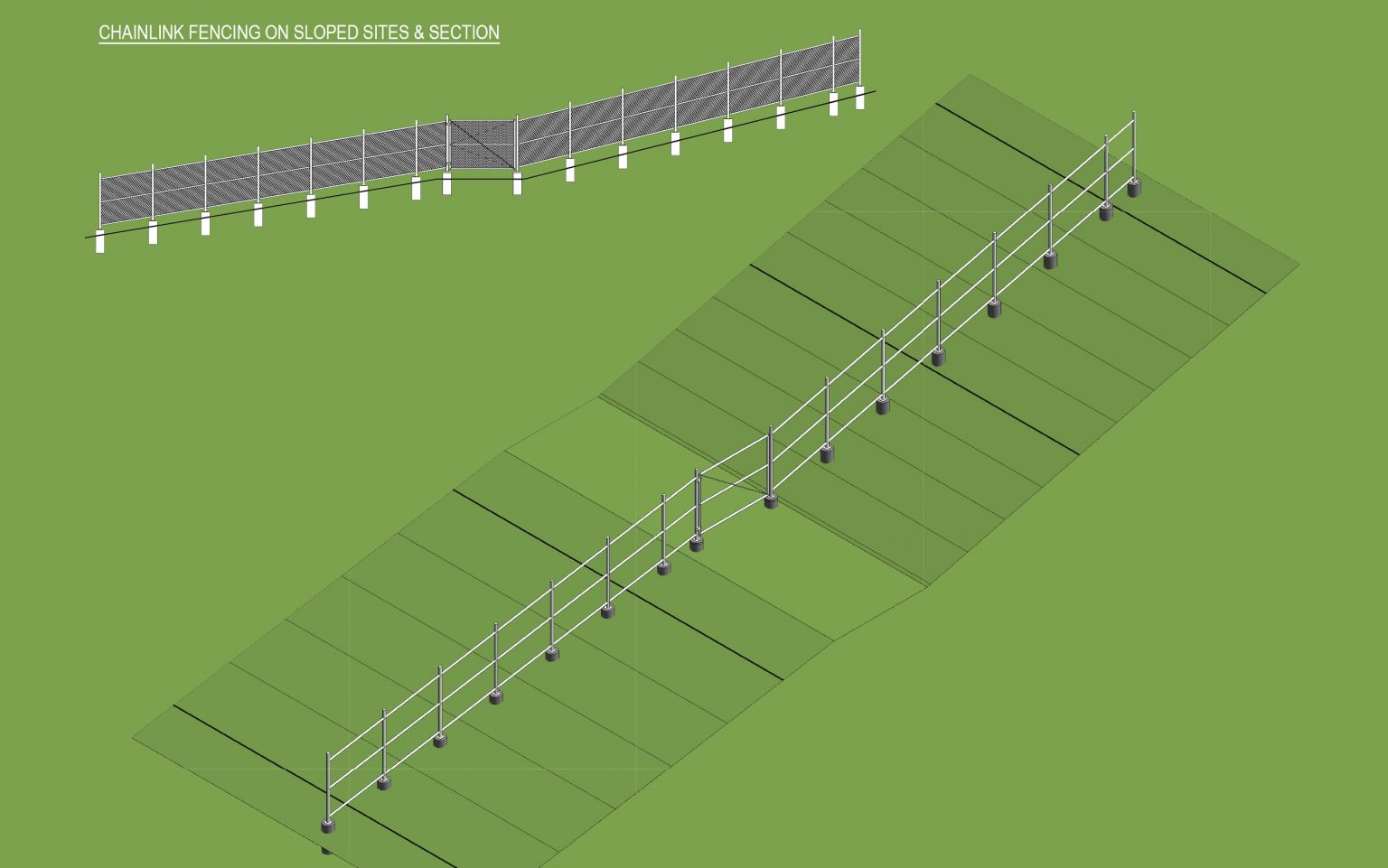 Chainlink Fence - Revit Family Collection - BIMxDesign | Parametric Revit Family Collection