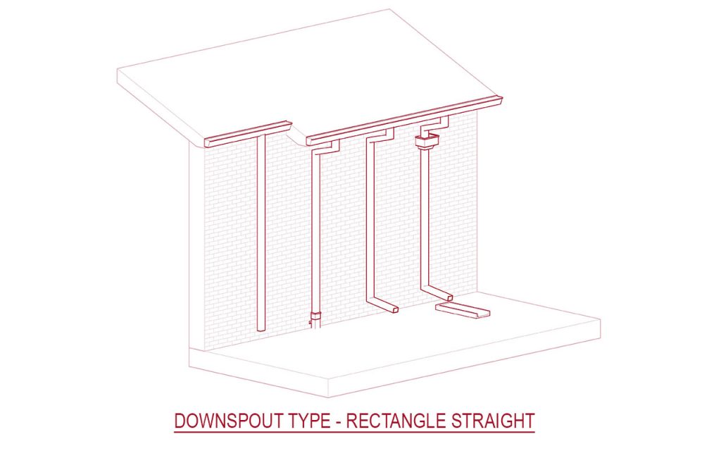 Downspout & Gutter - Revit Family Collection - BIMxDesign | Parametric ...