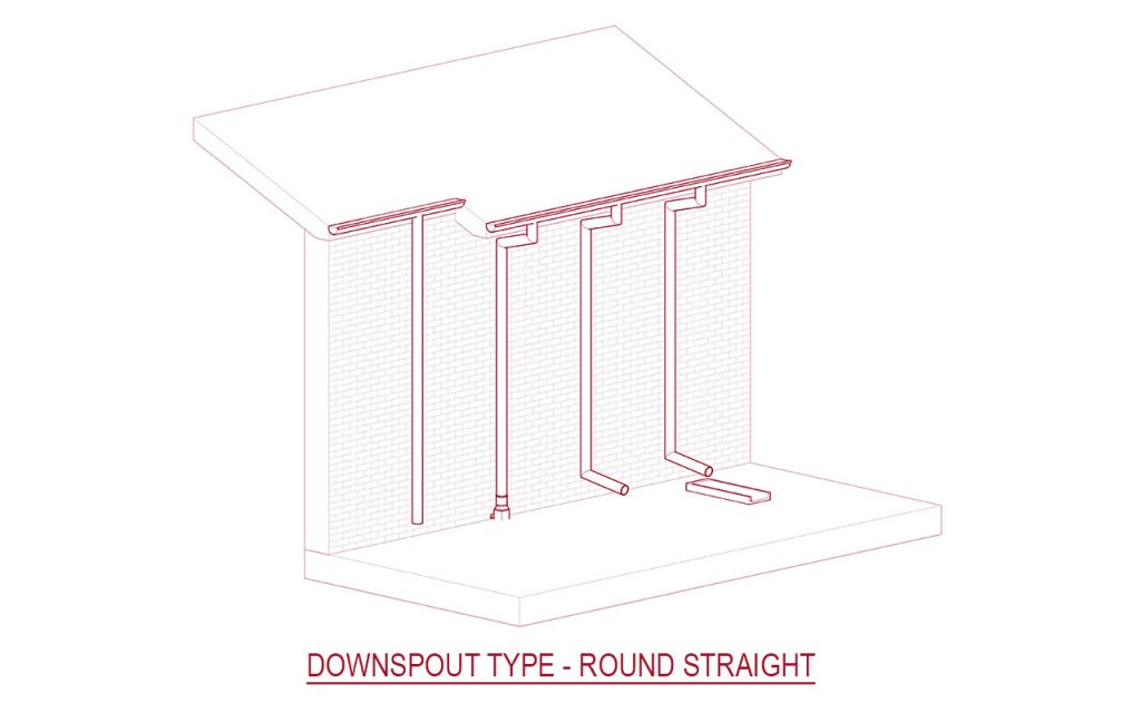 Downspout & Gutter - Revit Family Collection - BIMxDesign | Parametric Revit Family Collection