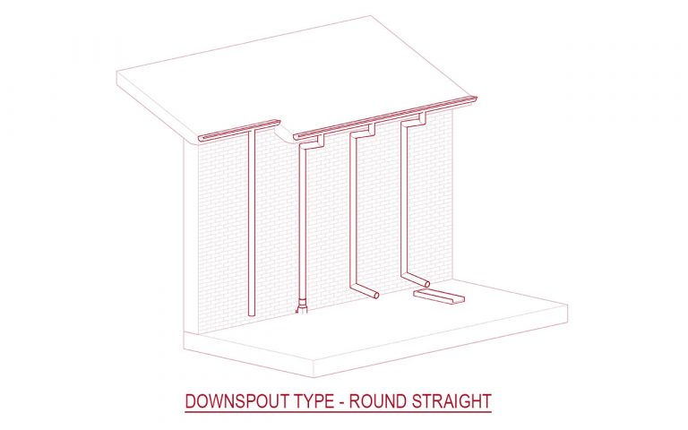 Downspout & Gutter - Revit Family Collection - BIMxDesign | Parametric ...