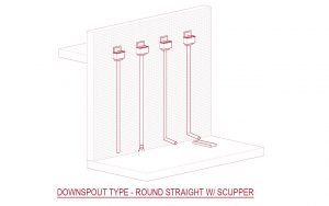 Downspout & Gutter - Revit Family Collection - BIMxDesign | Parametric ...