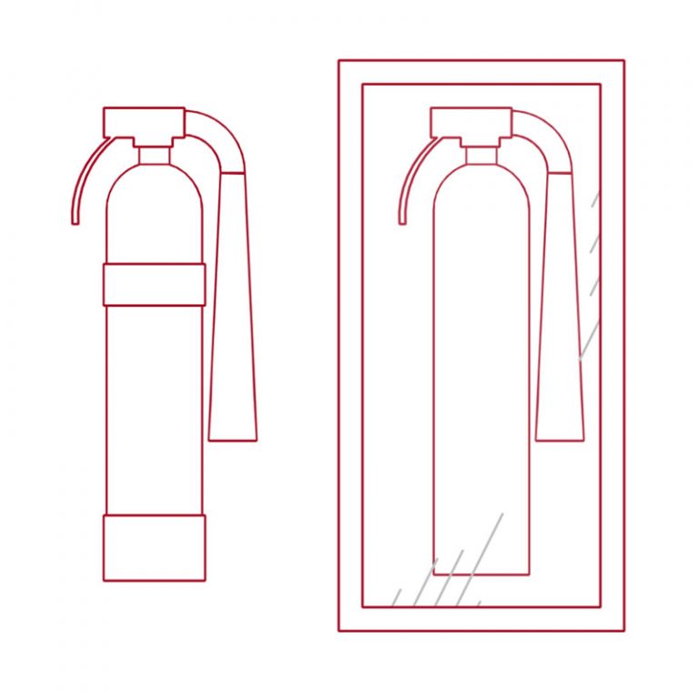 Fire Extinguisher with Cabinet - Revit Family - BIMxDesign | Parametric ...